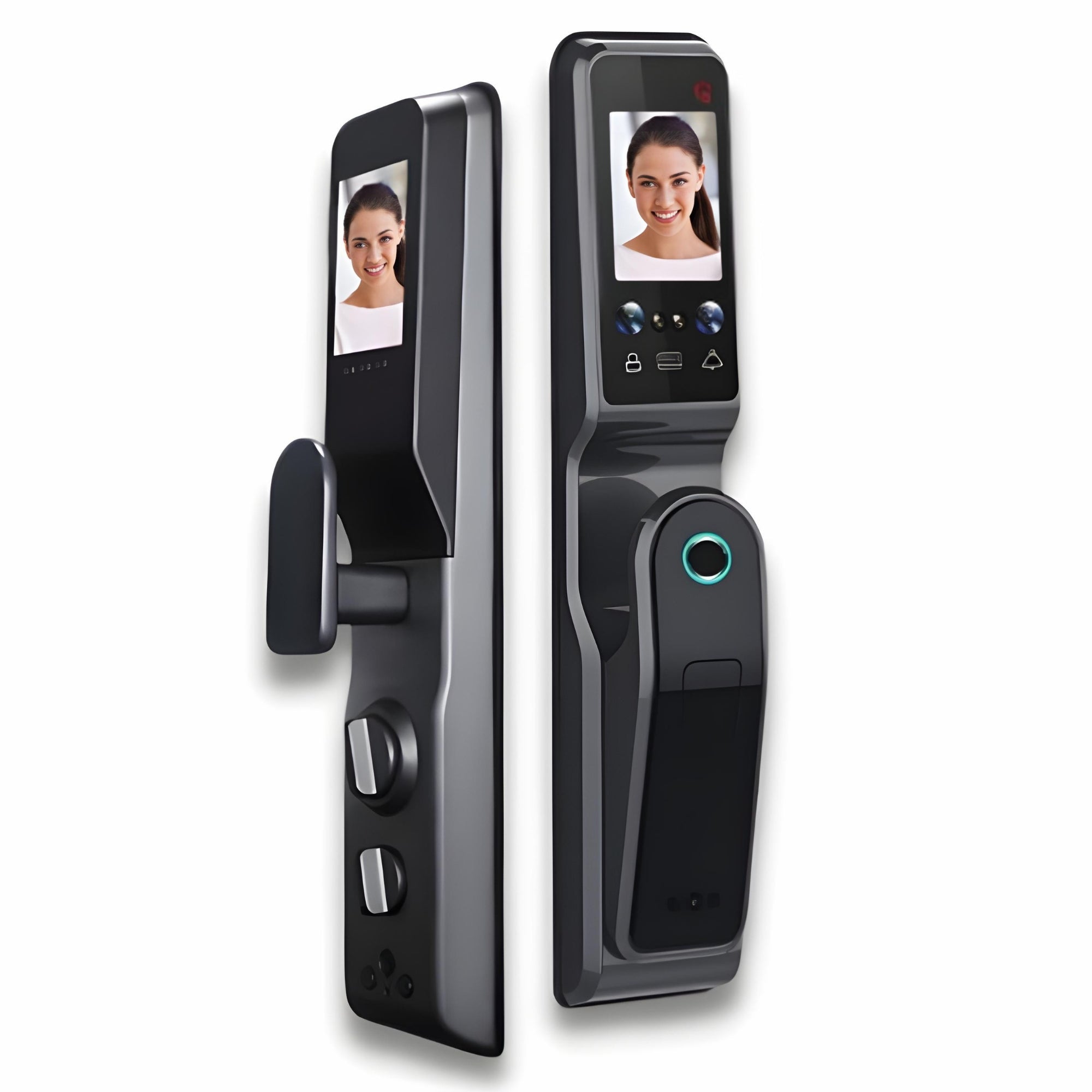 Smart Door Lock Face Recognition Dual Screen - Smart Door Lock Camera ...